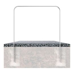 Schake Flachstahlbügel 50x12mm, in gebogener Ausführung Breite: 750mm Gesamthöhe:1200 mm ohne Querholm feuerverzinkt (4050_075)