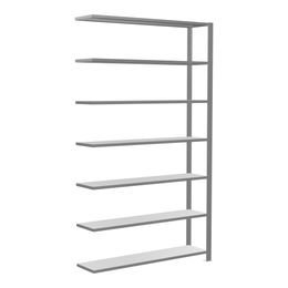 Schulte Anbauregal B&uuml;ro-Steckregal MULTIplus85 2300 x 1300 x 300 mm 7 Fachb&ouml;den Kreuzstrebe verzinkt mit Anschlagleiste ; SCHULTE LAGERTECHNIK (17717)