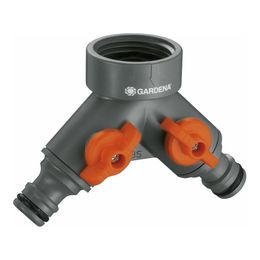Gardena 2-Wege-Ventil, für Wasserhähne mit 26,5 mm (G3/4)-Gewinde (00938-20)