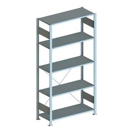 META Steckregal Grundregal S3 CLIP 80 GR 2000 x 1000 x 400 mm verzinkt + 5 Böden (89633)