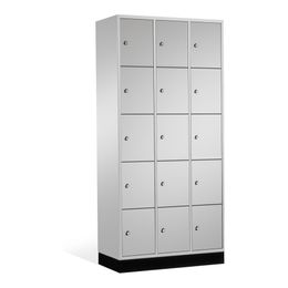 C+P Schließfachschrank Intro, 15 Fächer, H1950xB920xT500mm Front Lichtgrau Korpus Lichtgrau ; C + P Möbelsysteme (8570-301|S10004)