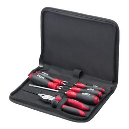wiha Werkzeug Set Mechaniker Schraubendreher, Kombizange 6-tlg. in Tasche (33970)
