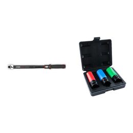 STIER Drehmoment- & Kraft-Steckschlüssel-Set, 1/2", SW 17/19/21 mm (2-tlg.)