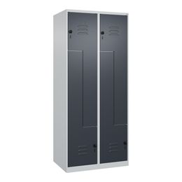 C+P Z-Spind Classic PLUS, 4 F&auml;cher, 1850x800x500mm, 7035/7016 Verschluss Sicherheits-Drehriegel ; C + P M&ouml;belsysteme (080003-224|S10009)