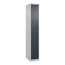 C+P Schlie&szlig;fachschrank Classic PLUS, 1 Abteil, 1850x300x500mm, 7035/7016 Innenh&ouml;he Gefach oben (oberes 453 mm Front RAL 7016 Anthrazitgrau ; C + P M&ouml;b (080000-104|S10007)