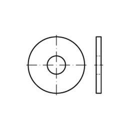 ISO 7094 Flache Scheiben, extra gro&szlig;e Reihe Rundloch Stahl 20mm feuerverzinkt ; Industrial Quality Supplies (070940200200000)