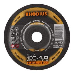 Rhodius ALPHAline XT70 Extradünne Trennscheibe 100 x 1,0 x 16,00 mm (208697)