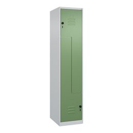 C+P Z-Spind Classic PLUS, 2 F&auml;cher, 1850x400x500mm, 7035/6011 Verschluss Sicherheits-Drehriegel ; C + P M&ouml;belsysteme (080003-122|S10018)