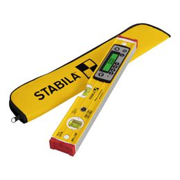 Stabila Digitale Wasserwaage TECH 196 DL, 40 cm, wasser- und staubdicht nach IP 67, 2 Digital-Displays, kalibrationsfrei, Anzeige-Modi: °, %, mm/m, in (19830)