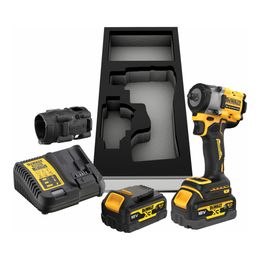 Dewalt 18V XR Akku-Schlagschrauber 3/8" (b&uuml;rstenlos), max. 406 Nm, inkl. 2x G-Akku (18 Volt / 5 Ah) DCF923P2G-QW)