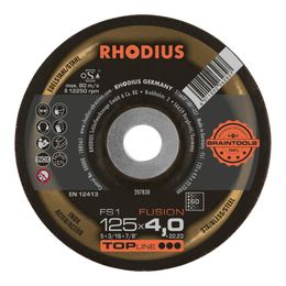 Rhodius TOPline FS1 FUSION Schruppscheibe 125 x 4,0 x 22,23 mm K60 INOX (207830)