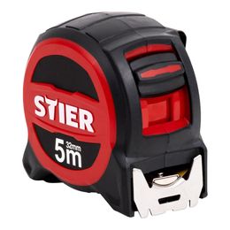 STIER Premium Taschenbandmaß 5 m x 32 mm mit Magnet und Edelstahlhaken (905372)