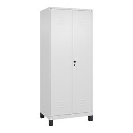 C+P PSA Doppel-Spind Classic PLUS, F&uuml;&szlig;e, 2 Abteile, 1950x800x500mm, 9016/9016 Verschluss Sicherheits-Drehriegel ; C + P M&ouml;belsysteme (080012-22P|S10002)
