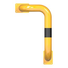 Schake Rammschutzb&uuml;gel Einseitig, vertiefte Ausf&uuml;hrung Gesamttiefe: ca. 260 mm Einseitig links gelb/schwarz Breite: 600 mm, H&ouml;he &Uuml;berflur: 1150 mm (477_79BG)