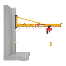 Vetter Wandschwenkkran PRAKTIKUS + Standard-Lagerkonsole + Elektrokettenzug 250kg, 4,0m ; VETTER Krantechnik (PW2,5-4,0+SiXX2F-HF)