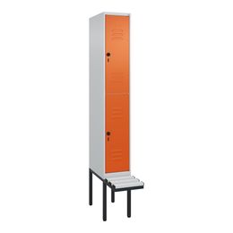 C+P Doppelstock-Spind Classic PLUS, Bank, 1 Abteil, 2120x300x815mm, 7035/2004 Verschluss Sicherheits-Drehriegel Sitzbanktyp auskragend Material Sitzfl (0803407-10|S10184)