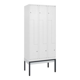 C+P Z-Spind Classic PLUS, Gestell, 6 F&auml;cher, 2120x900x500mm, 9016/9016 Verschluss Zylinderschloss ; C + P M&ouml;belsysteme (0800337-306|S10029)