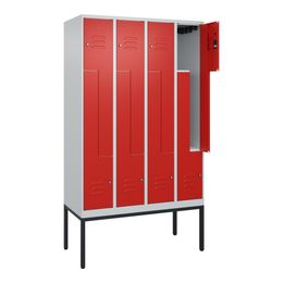 C+P Z-Spind Classic PLUS, Gestell, 8 F&auml;cher, 2120x1200x500mm, 7035/3020 Verschluss Zylinderschloss ; C + P M&ouml;belsysteme (0800337-408|S10017)