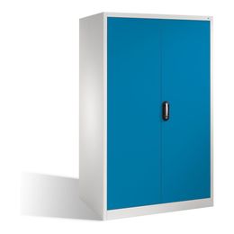 C+P Werkzeugschrank XXL mit Dreht&uuml;ren, innen 4 B&ouml;den, H1950xB1200xT800mm Front Lichtblau Korpus Lichtgrau ; C + P M&ouml;belsysteme (8934-00|S10199)