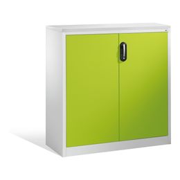 C+P Akten-Sideboard Acurado mit Drehtüren, 3 Ordnerhöhen, H1200xB1200xT400mm Front Viridingrün Korpus Lichtgrau ; C + P Möbelsysteme (9467-1200|S10239)