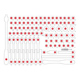 KS Tools Leere Schaumstoffeinlage zu 811.0095 (811.0095-97)
