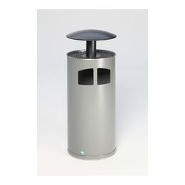 Var Abfallsammler/Ascher H 111 mit Dach antik-silber inkl. Inneneinsatz 86 l (21351)