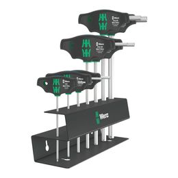 Wera 454/7 HF Set 2 Schraubendrehersatz Quergriff-Schraubendreher Hex-Plus mit Haltefunktion, 7-teilig (05023453001)