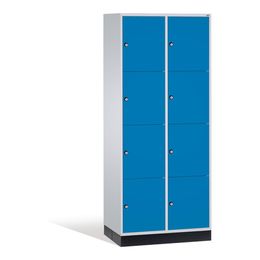C+P Schließfachschrank Intro XL, 8 Fächer, H1950xB820xT600mm Front Enzianblau Korpus Lichtgrau ; C + P Möbelsysteme (8470-203|S10002)