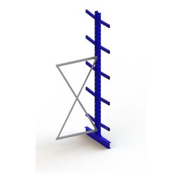 META Kragarmregal Anbau IPE140 doppelseitig 3000 x 1000 x 800 mm Enzianblau + 10 Armen je Ständer (4026212120301)