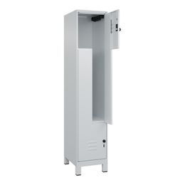 C+P Z-Spind, Classic PLUS, F&uuml;&szlig;e, 2 F&auml;cher, 1950x400x500mm, 7035/7035 Verschluss Sicherheits-Drehriegel ; C + P M&ouml;belsysteme (080013-122|S10009)