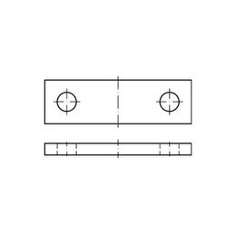 DIN 15058 Achshalter Stahl 25 x 6| aus Stahl gefertigt| f&uuml;r Achsenbefestigung geeignet (150580000250006)