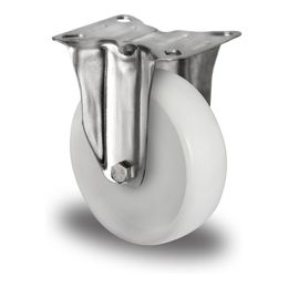 CASCOO Bockrolle ø 100 mm Serie N0N0 Gleitlager Edelstahl (FIP22S0100N0N0L0N)