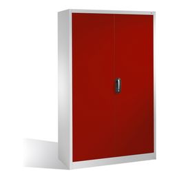 C+P Werkzeugschrank mit Drehtüren, innen 4 Böden, H1950xB1200xT400mm Front Rubinrot Korpus Lichtgrau ; C + P Möbelsysteme (8930-00|S10387)