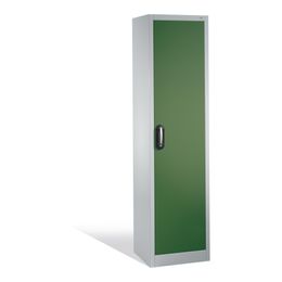 C+P Werkzeugschrank mit Dreht&uuml;r, innen 4 B&ouml;den, H1950xB500xT400mm Front Resedagr&uuml;n Korpus Lichtgrau ; C + P M&ouml;belsysteme (8900-00|S10176)