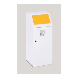 Var Wertstoffsammler WSG 69 mit Fronttür Einwurfklappe besch. Klemmring gelb 70 l (17151)