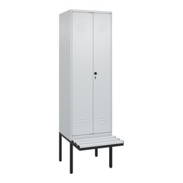 C+P PSA Doppel-Spind Classic PLUS, Bank, 2 Abteile, 2120x600x815mm, 7035/7035 Verschluss Sicherheits-Drehriegel Sitzbanktyp auskragend Material Sitzfl (0800427-20P|S10039)
