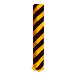Schake Anfahrschutzwinkel, standard Stahlblech 5mm, gelb, beschichtet, + schwarzen Streifen (Folie beigelegt), Schenkell&auml;nge 160mm, H&ouml;he 1200mm (477_87B)