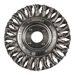 Klingspor Rundb&uuml;rste gezopft einreihig Anzahl Reihen 1 125 x 14 x 22,23 mm 0,5 Stahl (358312)