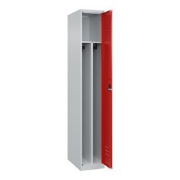 C+P Spind Classic PLUS, 1 Abteil, 1850x300x500mm, 7035/3020 Verschluss ZylinderschlossTrennwand mittig ; C + P M&ouml;belsysteme (080000-10F|S10024)