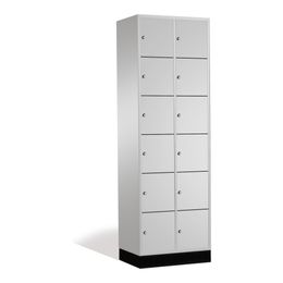 C+P Schließfachschrank Intro, 12 Fächer, H1950xB620xT500mm Front Lichtgrau Korpus Lichtgrau ; C + P Möbelsysteme (8670-201|S10011)