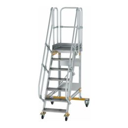 MUNK Aluminium-Plattformtreppe fahrbar 60° 7 Stufen (600707)