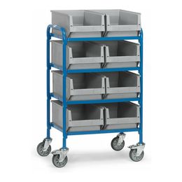 Fetra Beistellwagen 32931 - mit Kästen - Tragkraft 250kg TPE-Reifen)