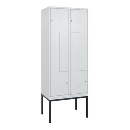 C+P Z-Spind Classic PLUS, Gestell, 4 F&auml;cher, 2120x800x500mm, 7035/7035 Verschluss Zylinderschloss ; C + P M&ouml;belsysteme (0800337-224|S10024)