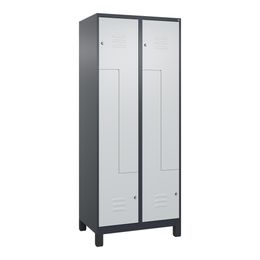 C+P Z-Spind, Classic PLUS, F&uuml;&szlig;e, 4 F&auml;cher, 1950x800x500mm, 7016/7035 Verschluss Zylinderschloss ; C + P M&ouml;belsysteme (080013-224|S10028)