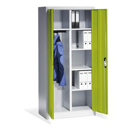C+P Akten-Garderobenschrank Acurado mit Dreht&uuml;ren, H1950xB930xT500mm Front Viridingr&uuml;n Korpus Lichtgrau ; C + P M&ouml;belsysteme (9280-30|S10350)