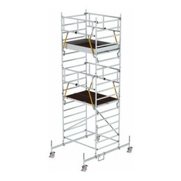 Munk Rollgerüst SG 1,35 x 1,80 m mit Fahrbalken & Doppel-Plattform Plattformhöhe 4,66 m (173437)