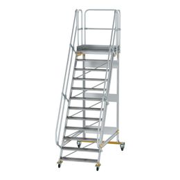 MUNK Aluminium-Plattformtreppe fahrbar 60° 12 Stufen (600752)