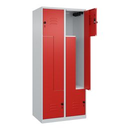 C+P Z-Spind Classic PLUS, 4 F&auml;cher, 1850x800x500mm, 7035/3020 Verschluss Sicherheits-Drehriegel ; C + P M&ouml;belsysteme (080003-224|S10026)