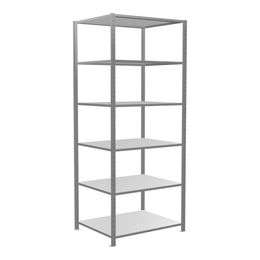 Schulte Grundregal Steckregal MULTIplus150 2500 x 1000 x 800 mm 6 Fachböden Kreuzstrebe verzinkt ; SCHULTE LAGERTECHNIK (12581)