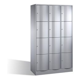 C+P Schließfachschrank Resisto, 12 Fächer, H1950xB1150xT540mm Weißaluminium ; C + P Möbelsysteme (8470-372|S10119)